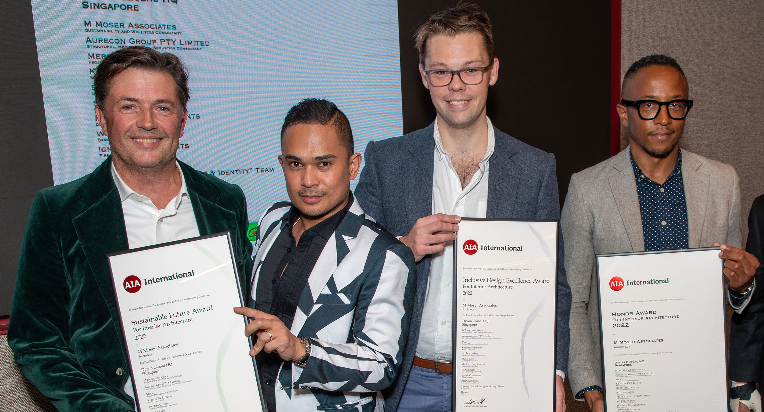 Our work with Dyson on its global HQ received three AIA International ...